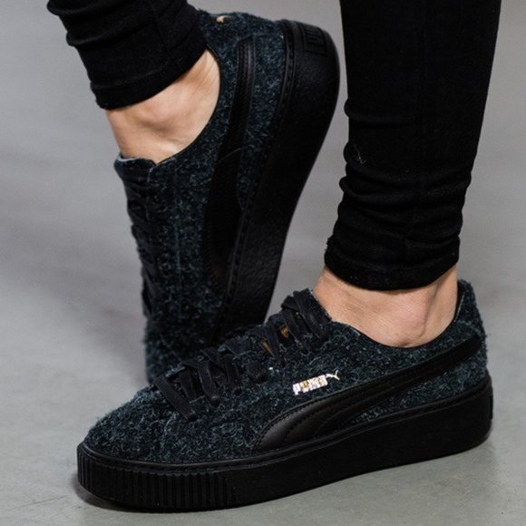 Puma | Shoes | Puma Brushed Suede Platform Elemental Retro Shoes ...